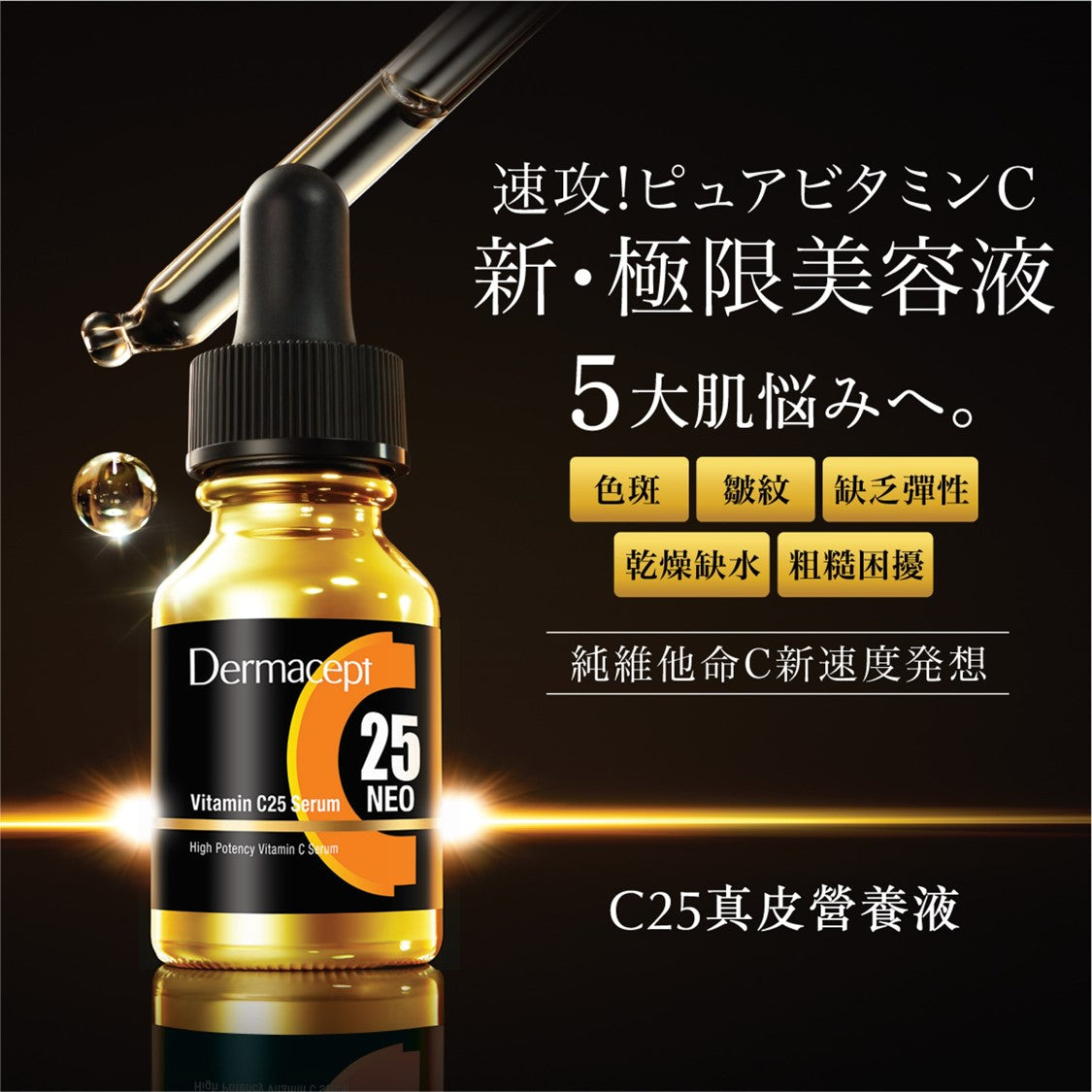 Dermacept C25 Serum 25%「 純維他命C 」真皮營養液 – Dermacept Hong Kong eShop